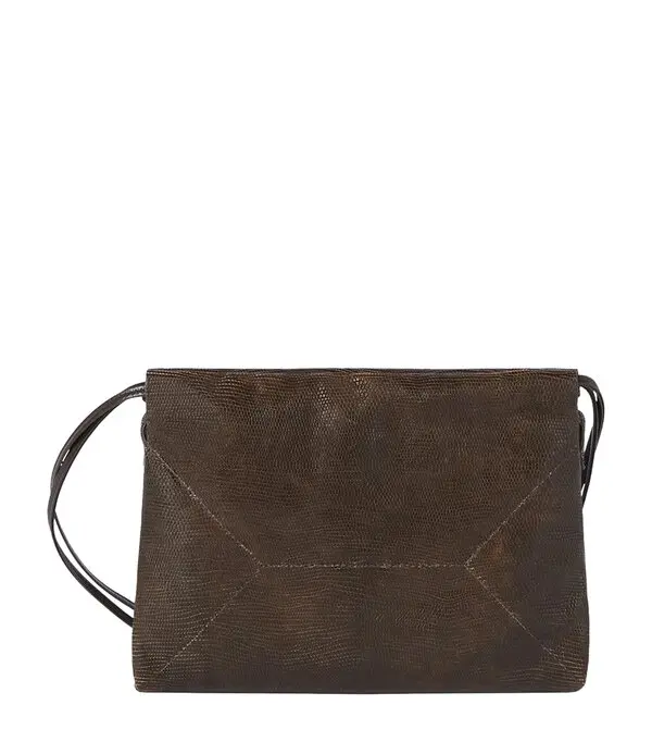 Brunello Cucinelli Leather Lizard-embossed Pouch