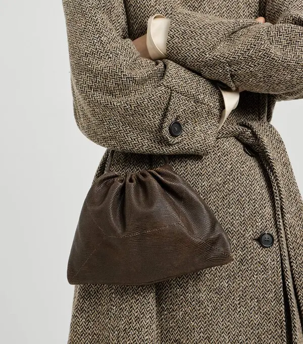 Brunello Cucinelli Leather Lizard-embossed Pouch