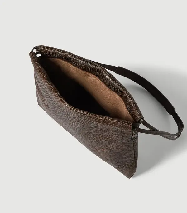 Brunello Cucinelli Leather Lizard-embossed Pouch