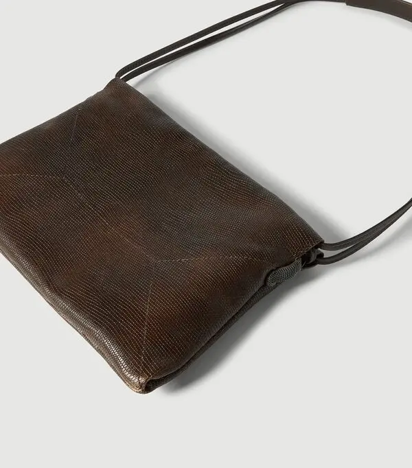 Brunello Cucinelli Leather Lizard-embossed Pouch