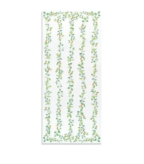SUMMERILL & BISHOP Linen Tomato Verte Tablecloth