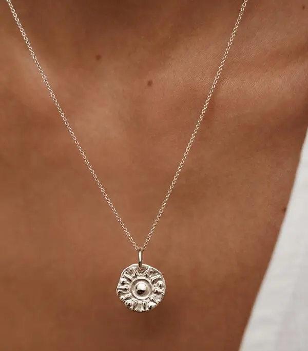 Monica Vinader Sterling Sun Pendant