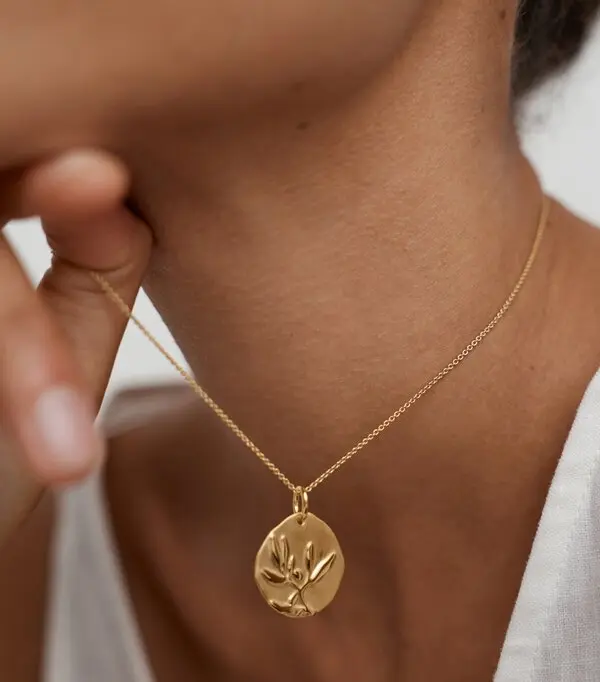 Monica Vinader Vermeil Peace Pendant