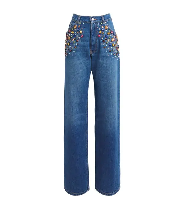 Stella McCartney Embellished Straight Jeans