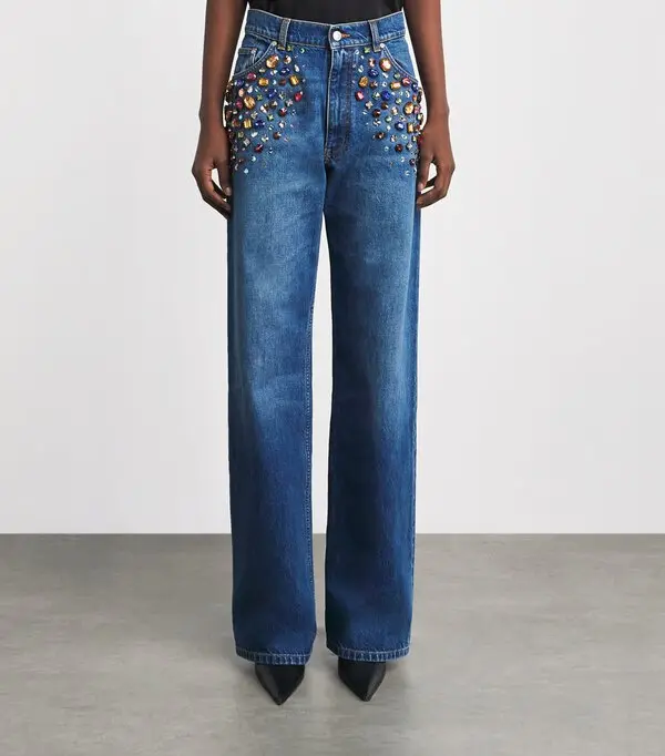 Stella McCartney Embellished Straight Jeans