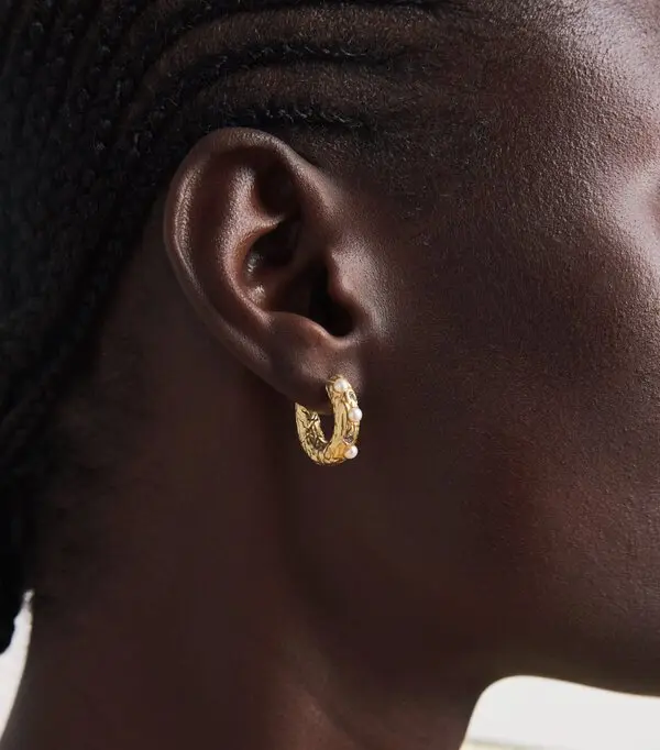 Anni Lu Freshwater Pearl-crystal Hoop Earrings