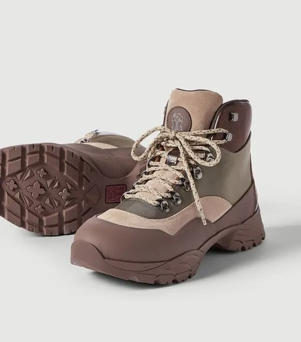 Brunello Cucinelli Leather Lace-up Hiker Boots