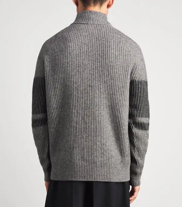 Bogner Yak Wool Quarter-zip Loris Sweater - Grey