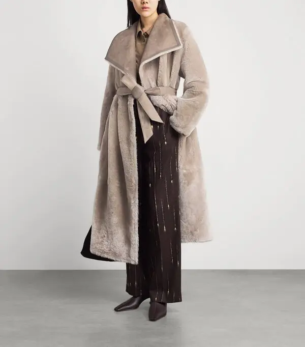 Mackage Shearling-suede Reversible Marian Coat