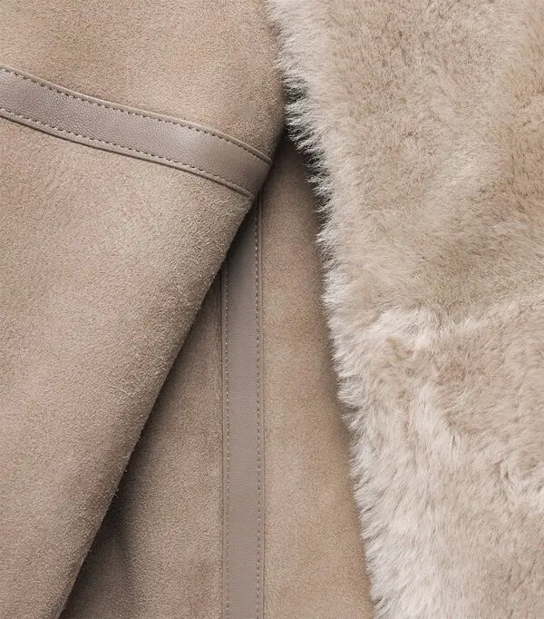 Mackage Shearling-suede Reversible Marian Coat