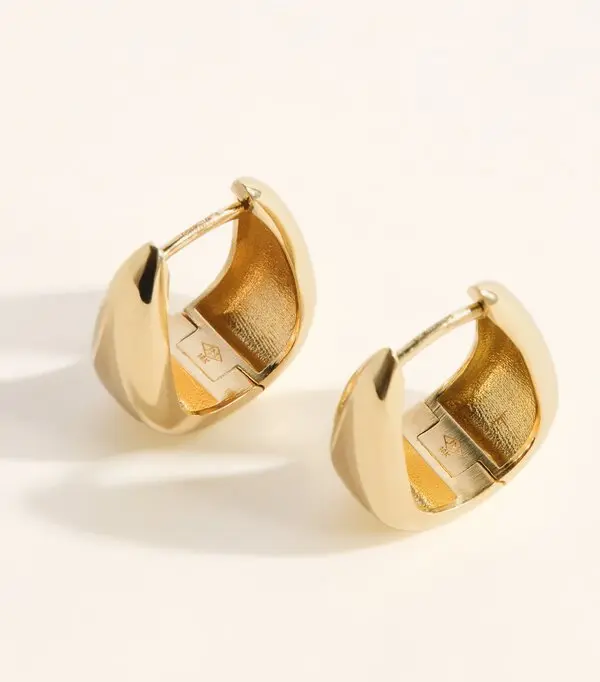 JENNIFER MEYER Mini Yellow Teardrop Huggie Earrings