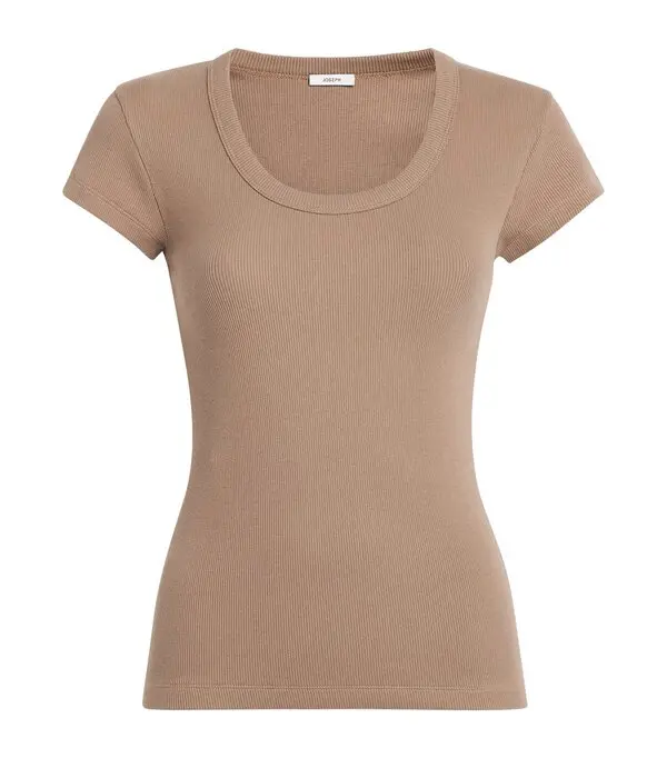 JOSEPH Stretch-cotton Ribbed Saba Top