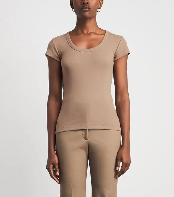 JOSEPH Stretch-cotton Ribbed Saba Top