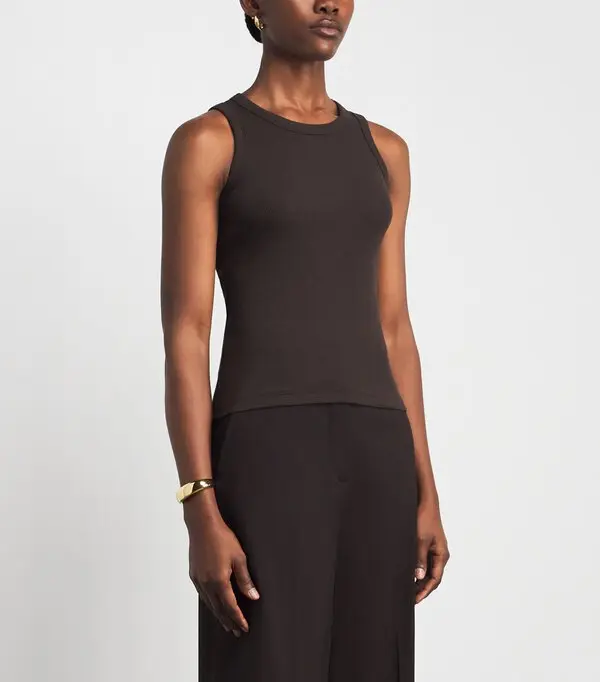 JOSEPH Stretch-cotton Yeux Tank Top