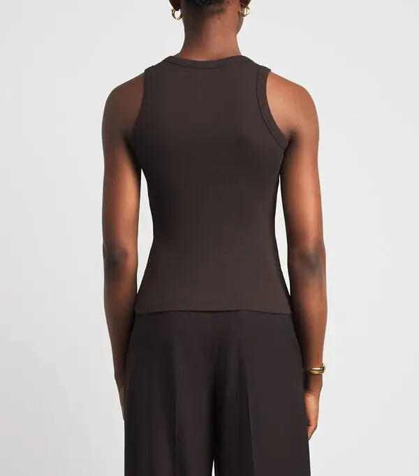 JOSEPH Stretch-cotton Yeux Tank Top
