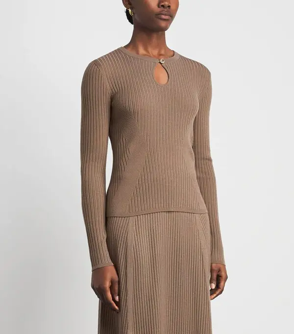 JOSEPH Merino-blend Keyhole Luz Sweater