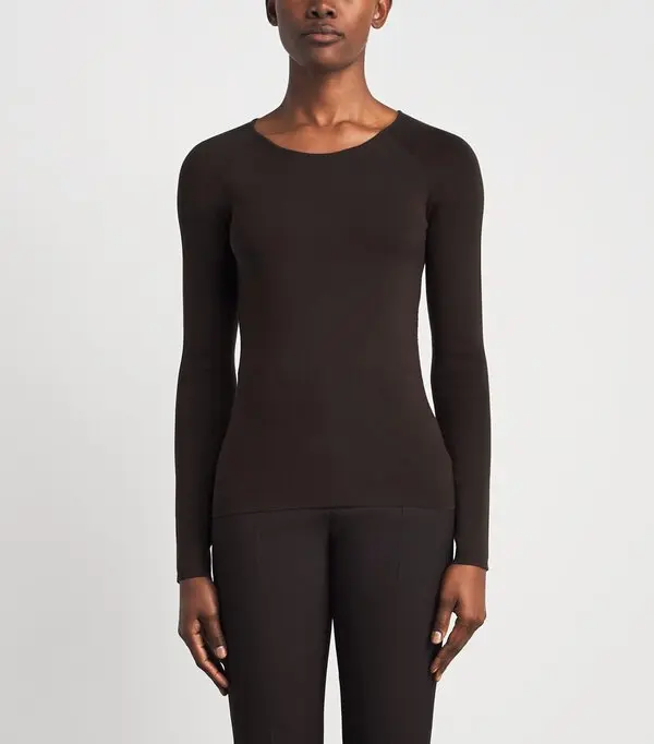 JOSEPH Knitted Silk-blend Nali Top