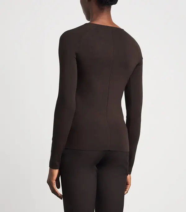 JOSEPH Knitted Silk-blend Nali Top