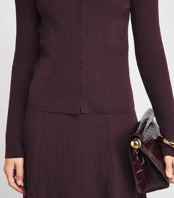 JOSEPH Merino-blend Ribbed Alba Cardigan