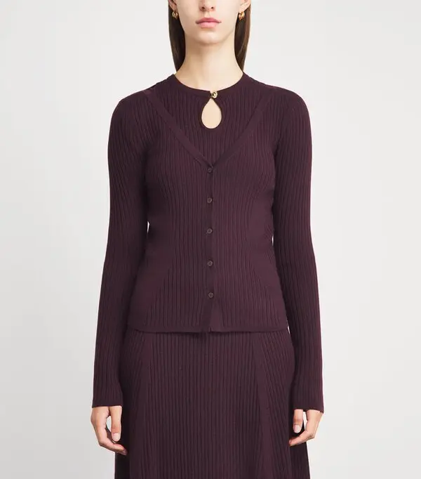 JOSEPH Merino-blend Ribbed Alba Cardigan