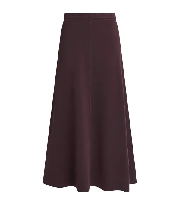 JOSEPH Knitted Helius Midi Skirt - Brown