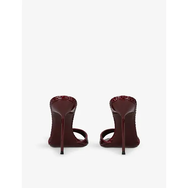 Paris Texas Lidia 105 Embossed Leather Mules