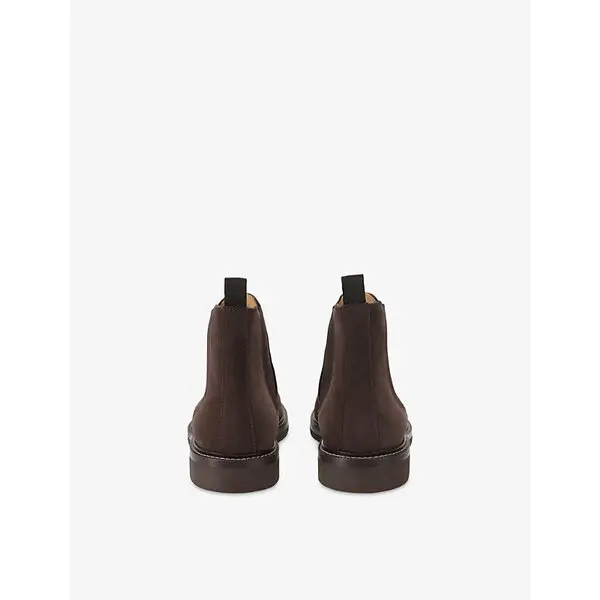 Brunello Cucinelli Tapered Suede Chelsea Boots - Dark Brown
