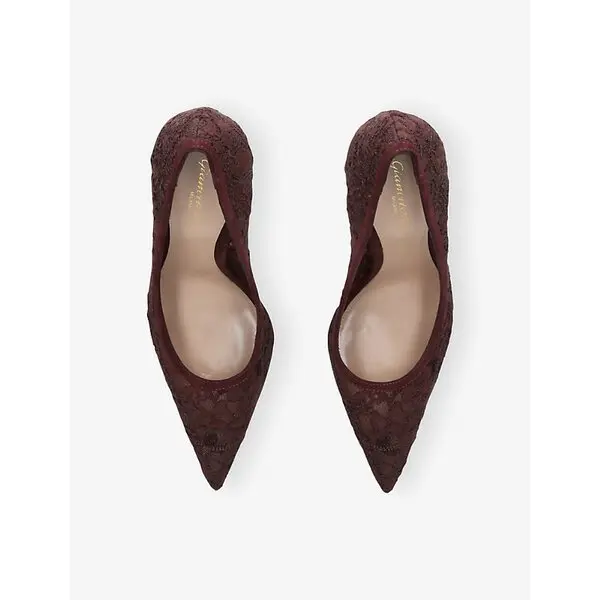 GIANVITO ROSSI Claudia 105 Lace Heeled Courts