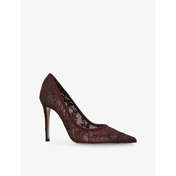 GIANVITO ROSSI Claudia 105 Lace Heeled Courts