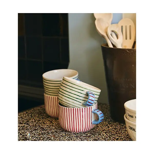 ANNA + NINA Percy Stoneware Cappuccino Mug 10cm
