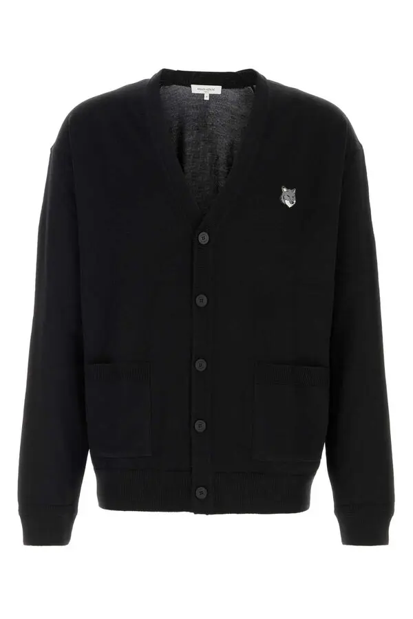 Maison Kitsuné Fox Head Merino Comfort Cardigan For