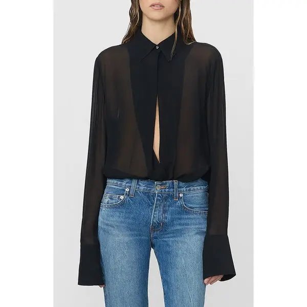 Eterne Vivi Georgette Blouse - Black