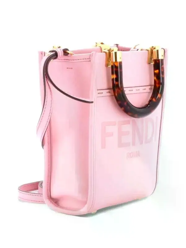Fendi Sunshine Shopper Tote Leather Mini Crossbody Bag