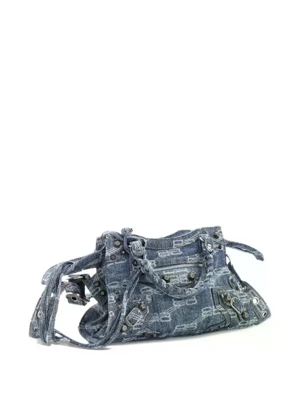 Balenciaga Neo Cagole City Bag Bb Denim Xs Shoulder Bag