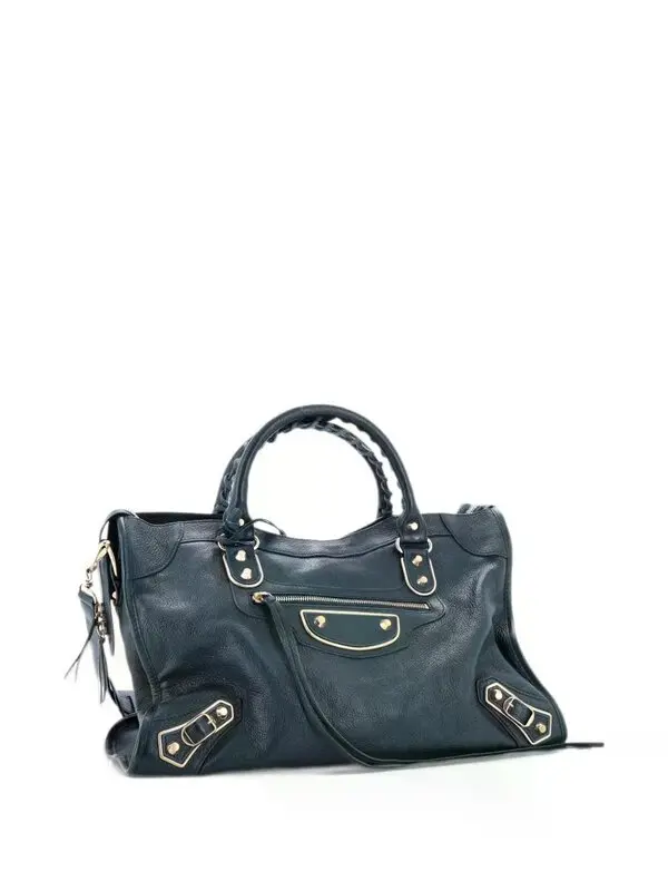 Balenciaga City Classic Metallic Edge Bag Leather Medium Satchel