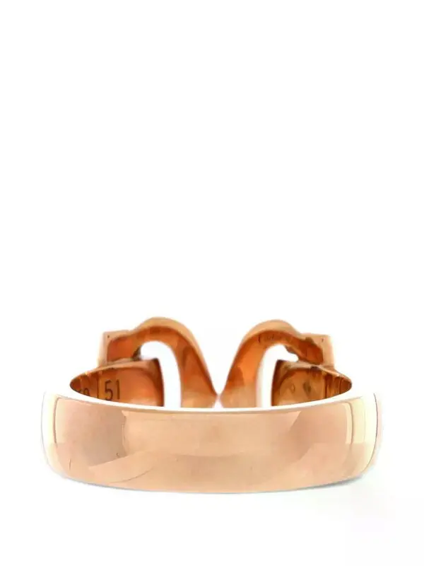 Cartier Vintage C De 18k Rose Gold With Diamonds Ring - Pink