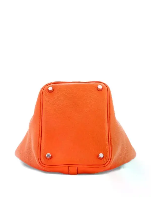 Hermès Picotin Lock Bag Clemence Pm Bucket Bag - Orange