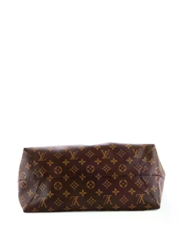 LOUIS VUITTON Flower Monogram Canvas With Leather Hobo Bag