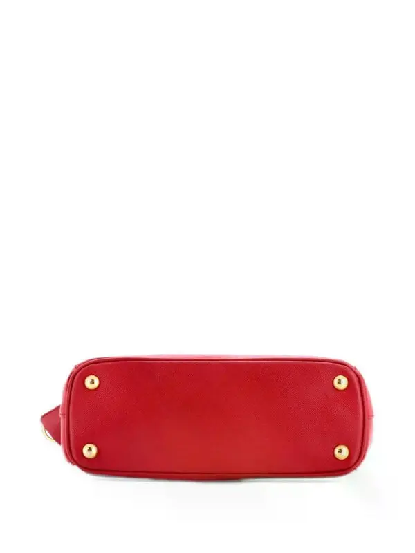 Prada Double Zip Lux Saffiano Leather Small Tote Bag