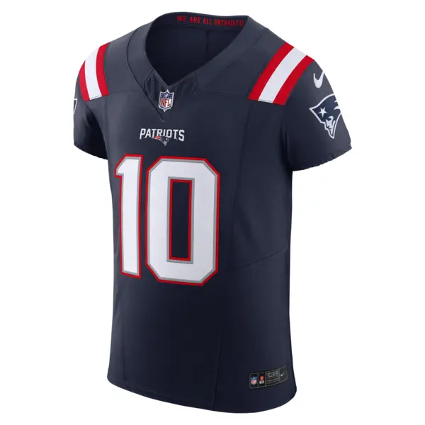 Nike Drake Maye New England Patriots Dri-fit Nfl Elite Jersey - Blue