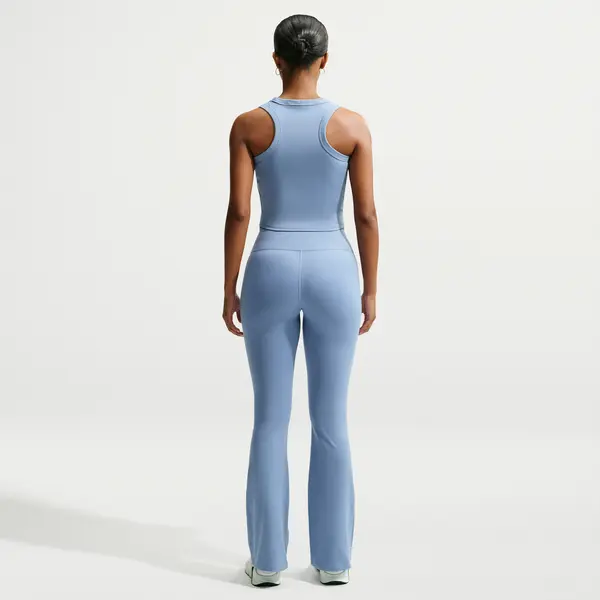 Nike One High-waisted Flared Leggings - Blue