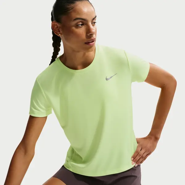 Nike Miler Short-sleeve Running Top - Yellow