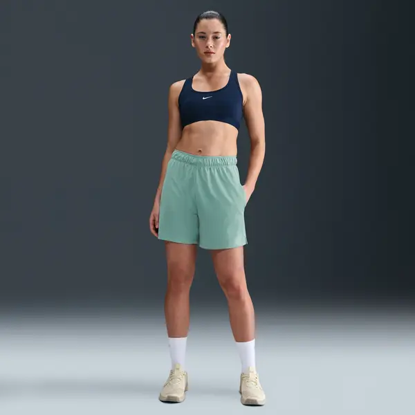 Nike Attack Dri-fit Fitness Mid-rise 5" Unlined Shorts - Green