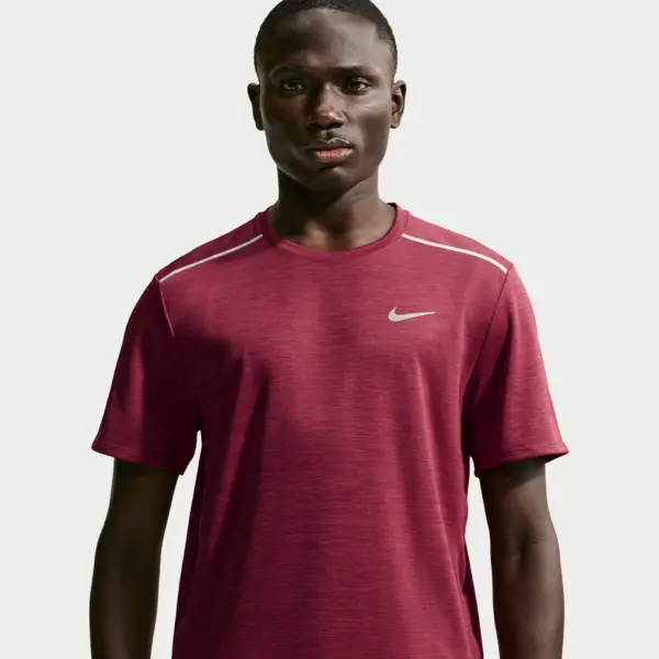 Nike Miler Dri-fit Short-sleeve Running Top - Red