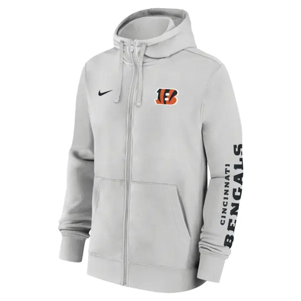 Nike Cincinnati Bengals Club Nfl Full-zip Hoodie