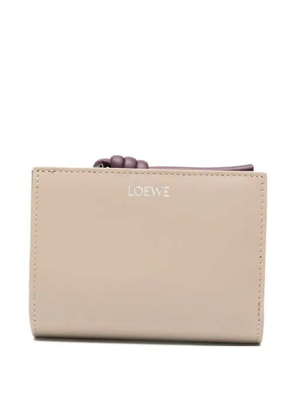 Loewe Knot Leather Compact Wallet - Multicolor