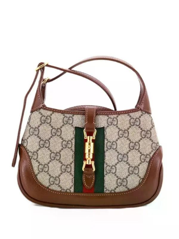 Gucci Jackie 1961 Gg Coated Canvas Mini Hobo Bag
