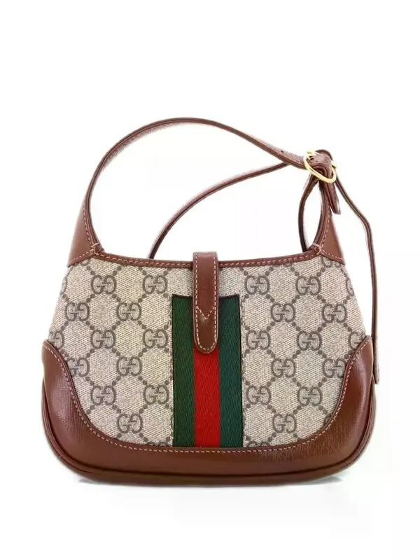 Gucci Jackie 1961 Gg Coated Canvas Mini Hobo Bag