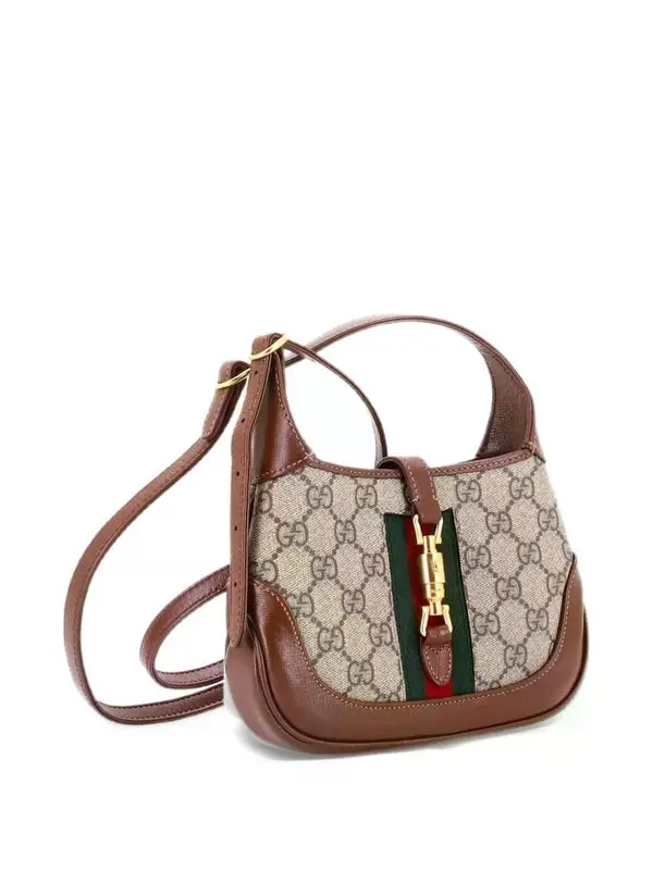 Gucci Jackie 1961 Gg Coated Canvas Mini Hobo Bag