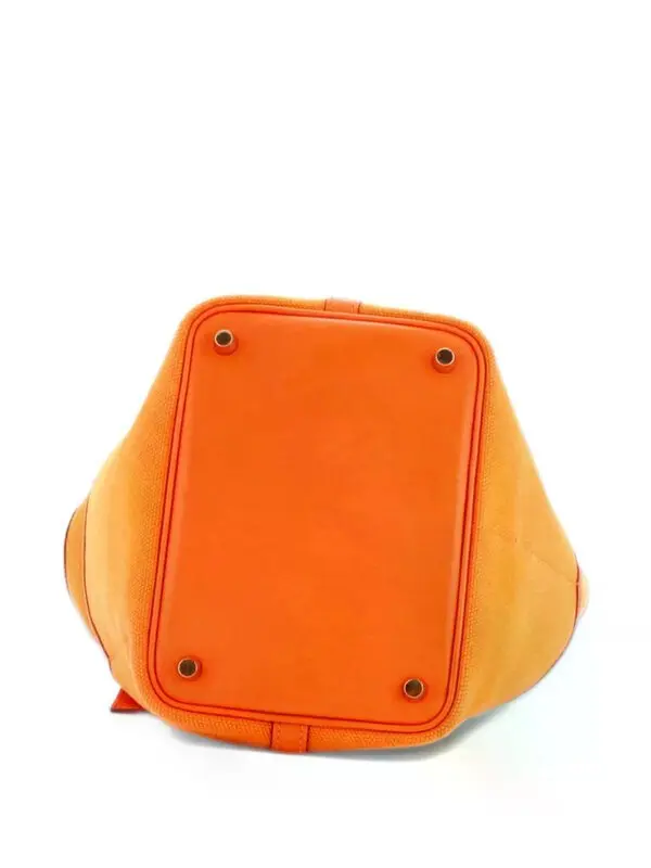 Hermès Cargo Picotin Lock Bag Canvas And Swift Pm Bucket Bag
